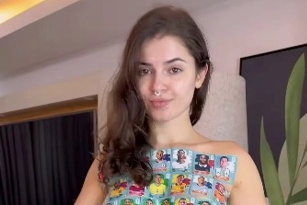 Kerolay Chaves Covers Body with 1,000 World Cup Stickers · Daily Beirut
